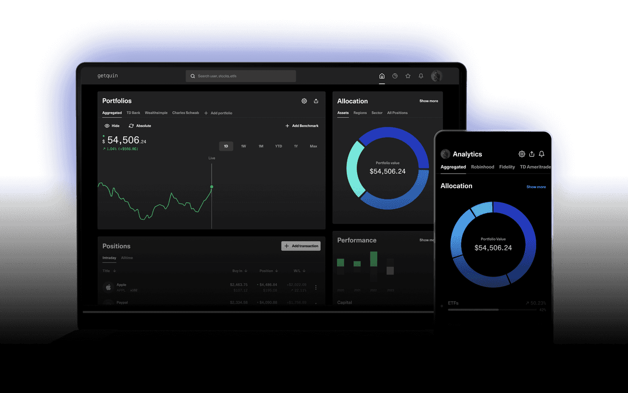 Stock Tracker - All Your Assets in One App | getquin