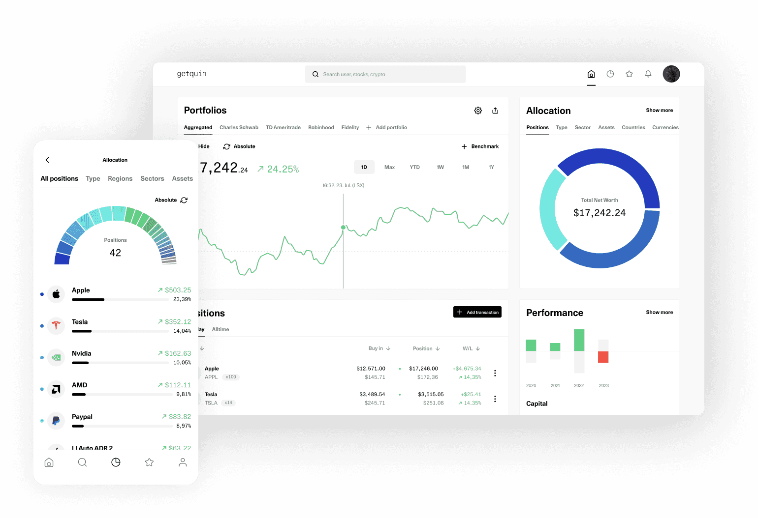 Portfolio Tracker - All Your Assets in One Place | getquin